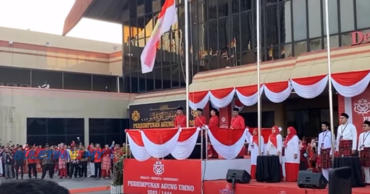 [VIDEO] Acara naikkan bendera dahului perasmian Perhimpunan Agung UMNO ...