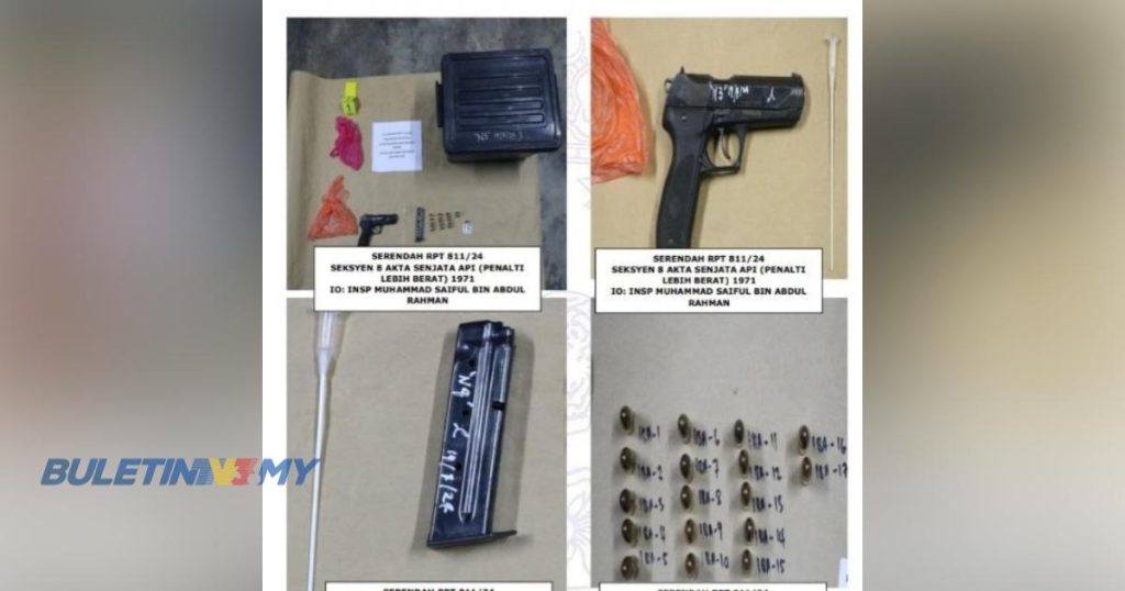 Suami ditahan polis miliki sepucuk pistol, 18 peluru, susulan laporan ...