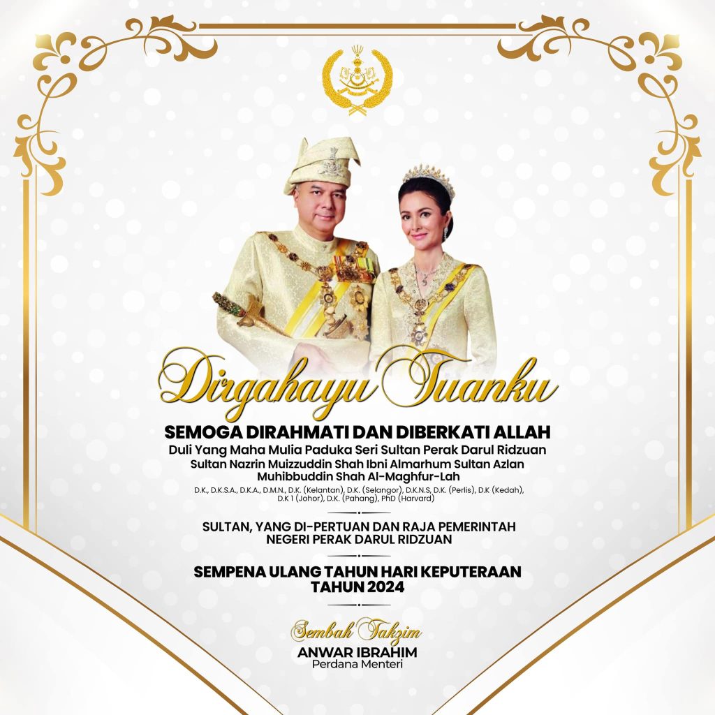 PM rafak sembah ucapan tahniah Ulang Tahun Keputeraan ke-68 Sultan ...