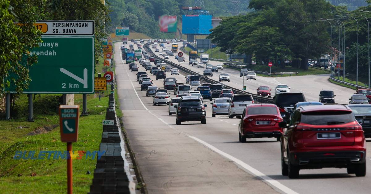 Aliran trafik sesak di lebuhraya utama, 1.41 juta kenderaan direkodkan ...