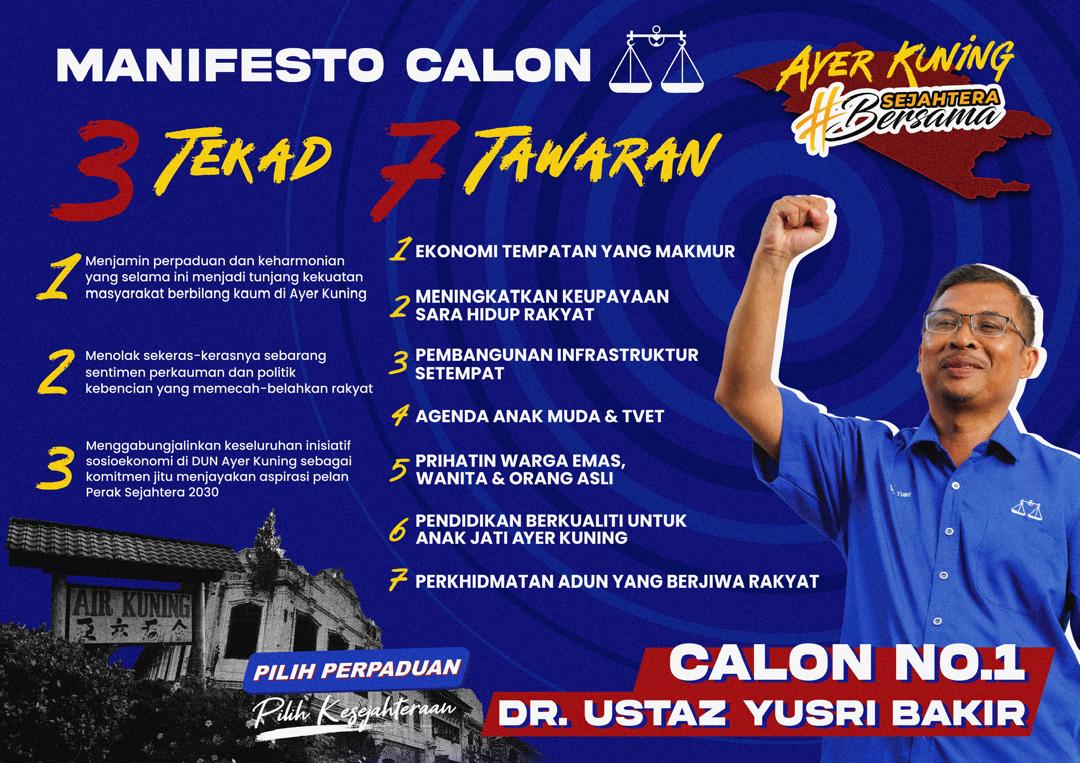 PRK Ayer Kuning: Dr Yusri tampil dengan 3 tekad, 7 Tawaran | BULETIN ...