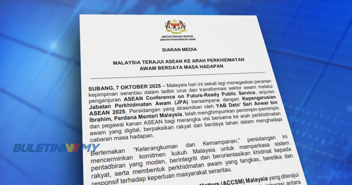 Malaysia pimpin arah baharu transformasi perkhidmatan awam ASEAN ...