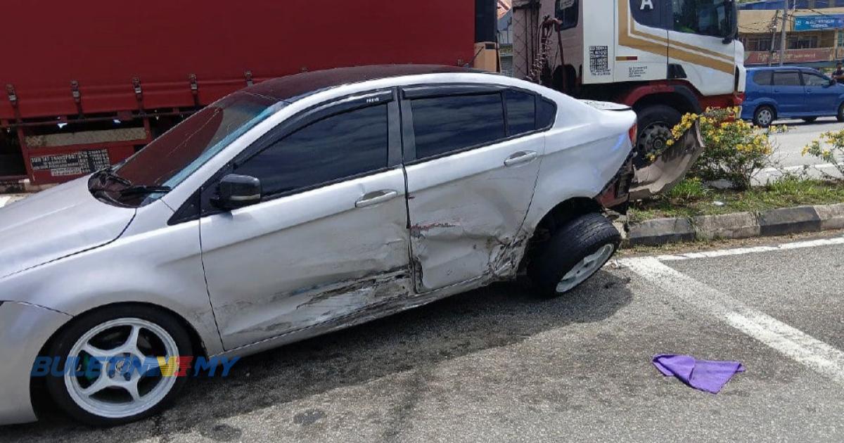 Pecut kereta dari Gua Musang sebelum terbabas depan Balai Polis Dong ...
