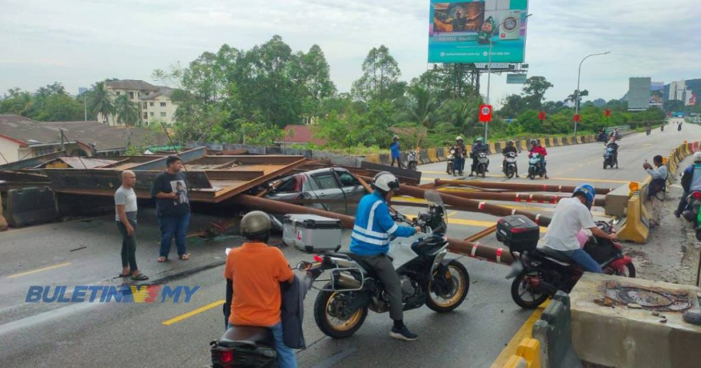 Binaan ECRL runtuh hempap kereta di MRR2, pemandu selamat | BULETIN TV3 ...