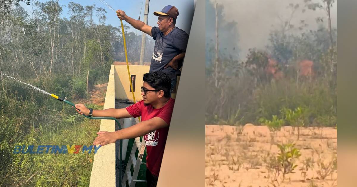 Hampir 20 rumah nyaris dijilat api kebakaran hutan di Bukit Berangan ...
